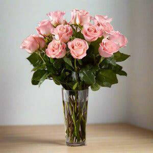 Fresh Long Stem Pink Roses - Beautiful Flower Bouquet for Any Occasion ...